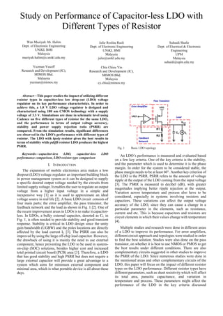 Study on performance of capacitor less ldo with different types of resistor | PDF