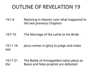 Study On Revelation Lesson 16 Revelation 19 Ppt