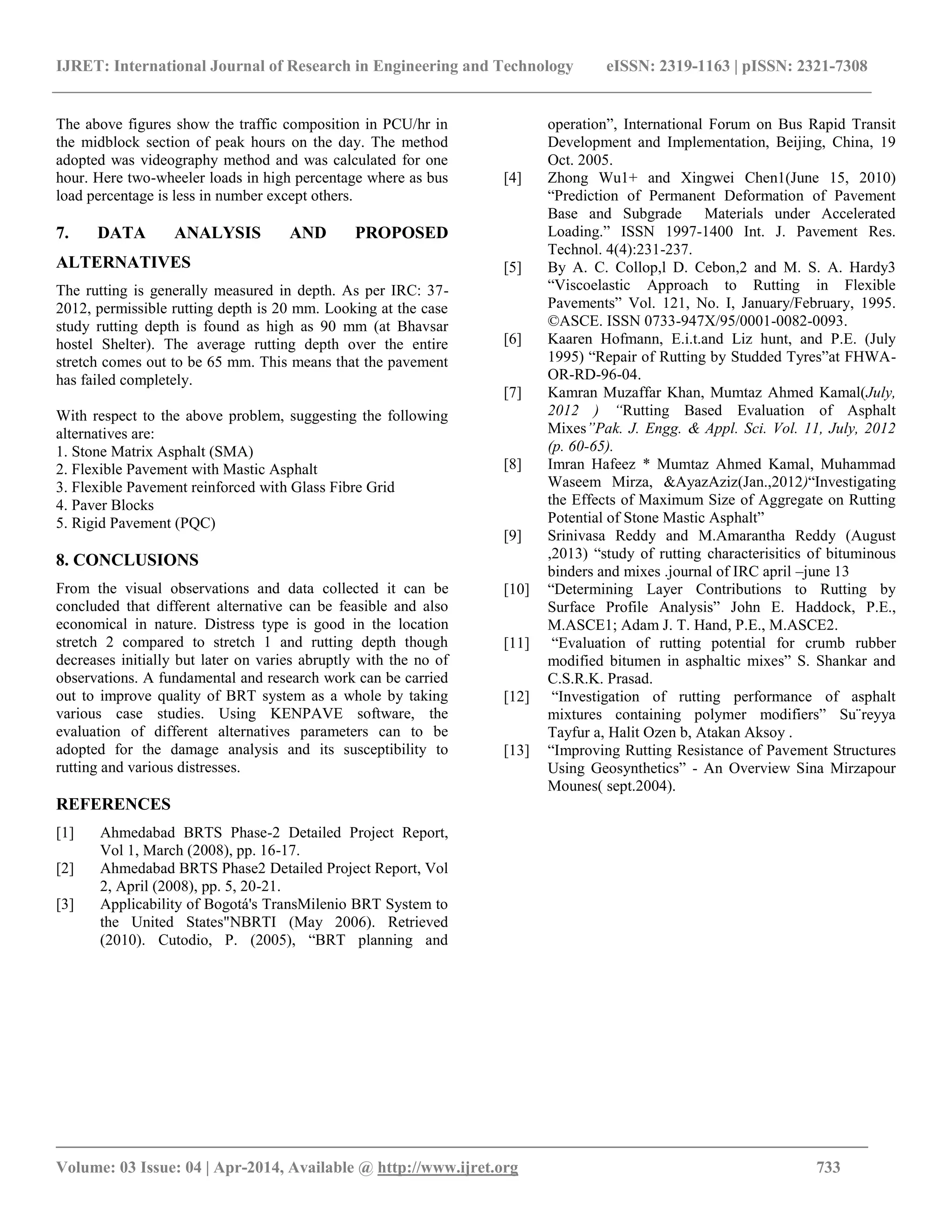 Study on rutting and surface behaviour of urban flexible pavement | PDF ...