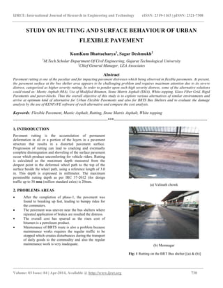 Study on rutting and surface behaviour of urban flexible pavement | PDF ...