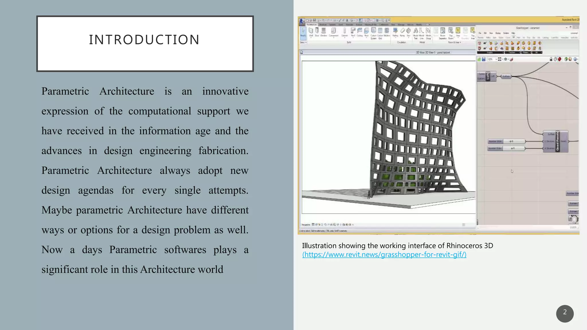 STUDY ON SCOPE OF PARAMETRIC SOFTWARES IN ARCHITECTURE | PPT