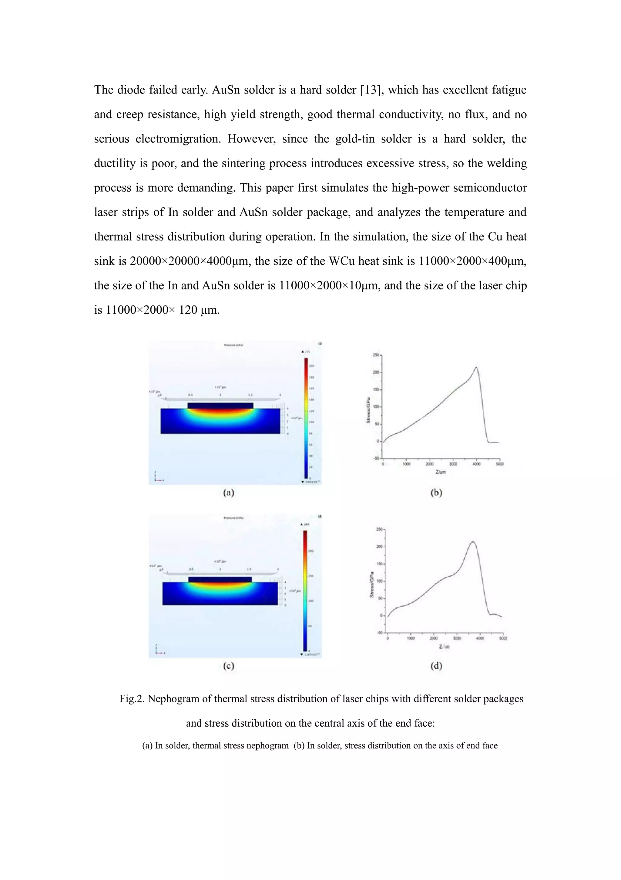 Study on thermal stress of high power semiconductor laser packaging | DOC