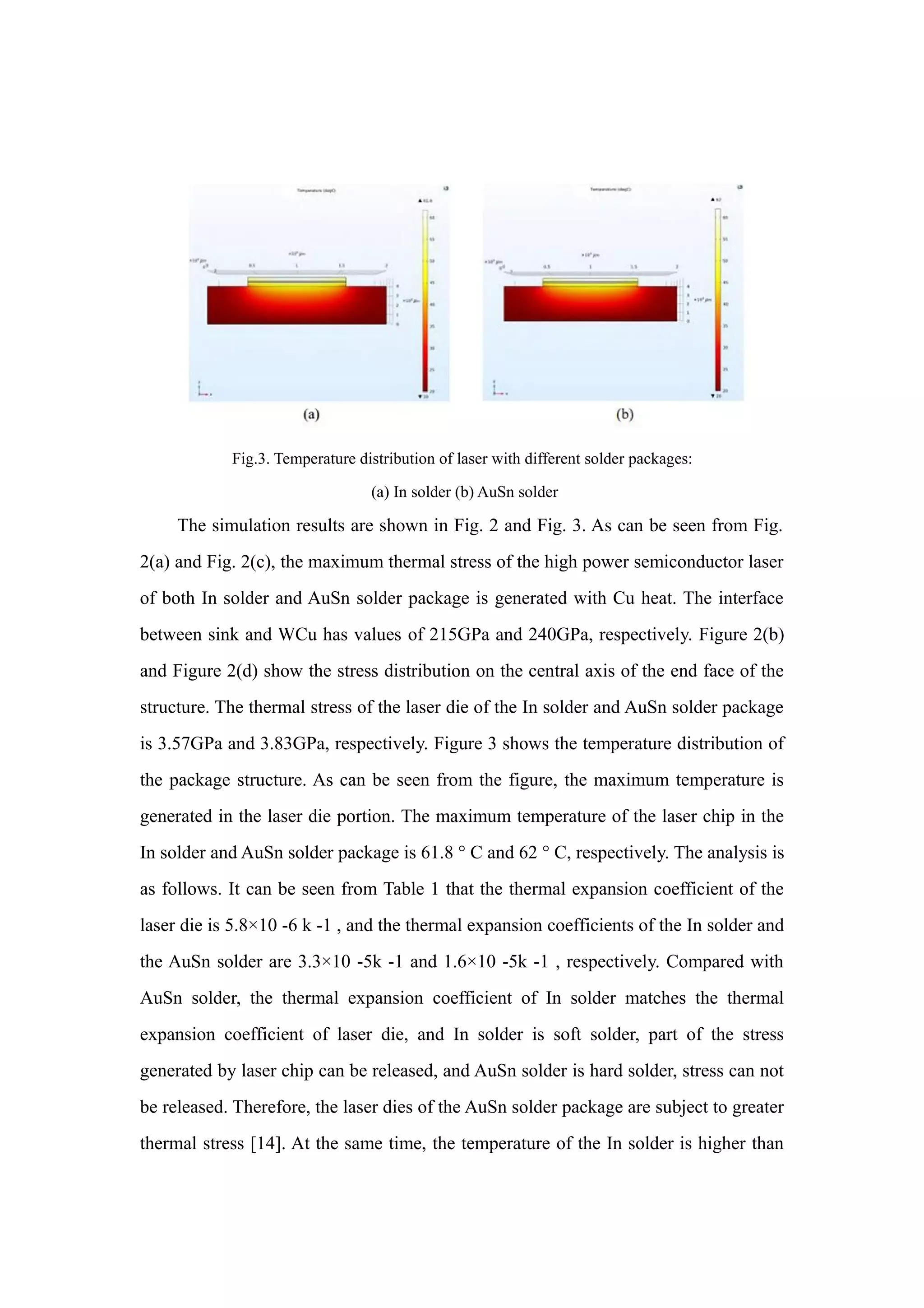 Study on thermal stress of high power semiconductor laser packaging | DOC