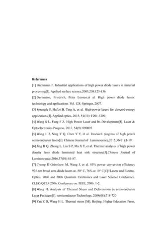 Study on thermal stress of high power semiconductor laser packaging | DOC