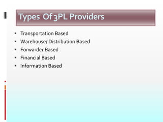 Study on third party logistics | PPTX