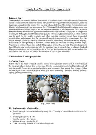 Study On Various Fiber Properties | PDF