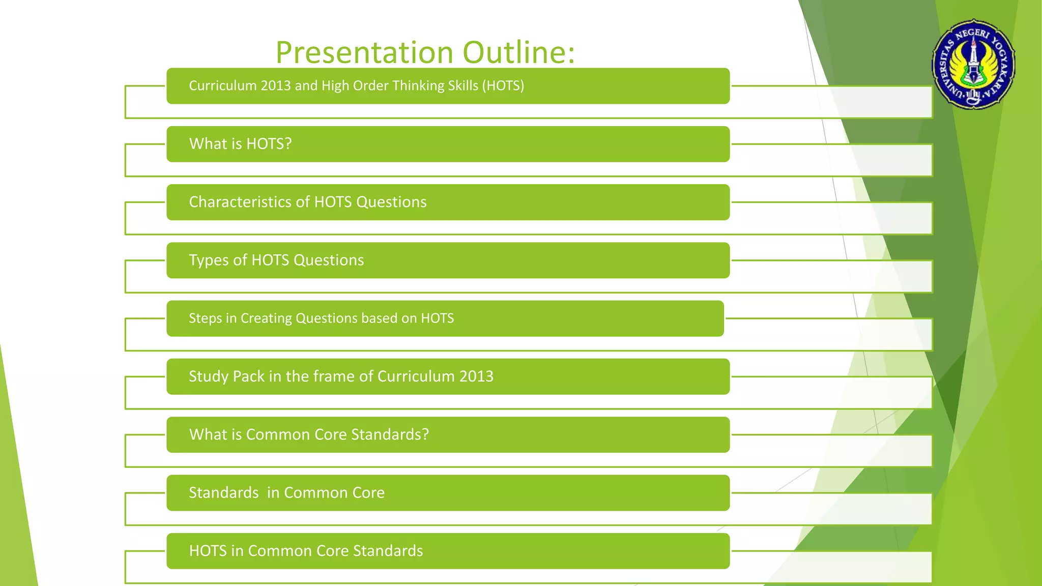 Study Pack, HOTS and Evaluation | PPTX