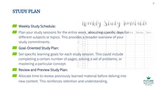 Study Plan.pptx study plan, study better | PPTX