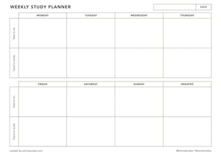 study planner pack for students who need help with scheduling | PDF