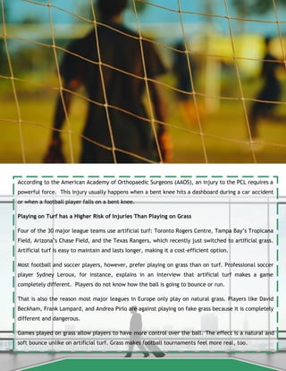 Study playing football on artificial turf increases the risk of ...
