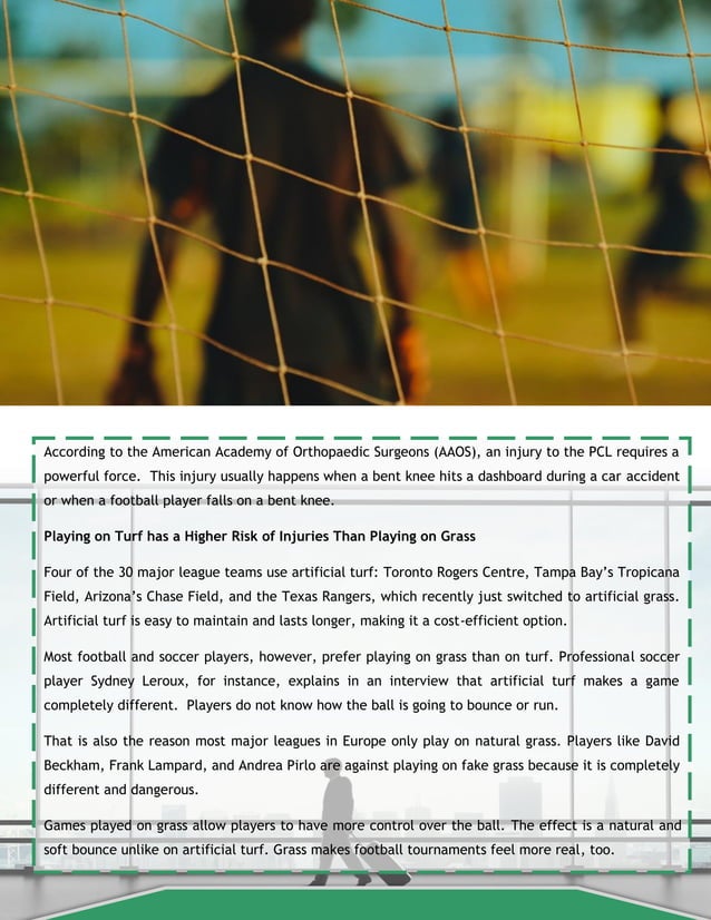 Study playing football on artificial turf increases the risk of ...