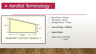 Design and analysis of wing for Unmanned Aerial Vehicle using CFD | PPTX