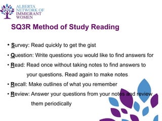 Study readiness training | PPTX | Educational Assessment | Education