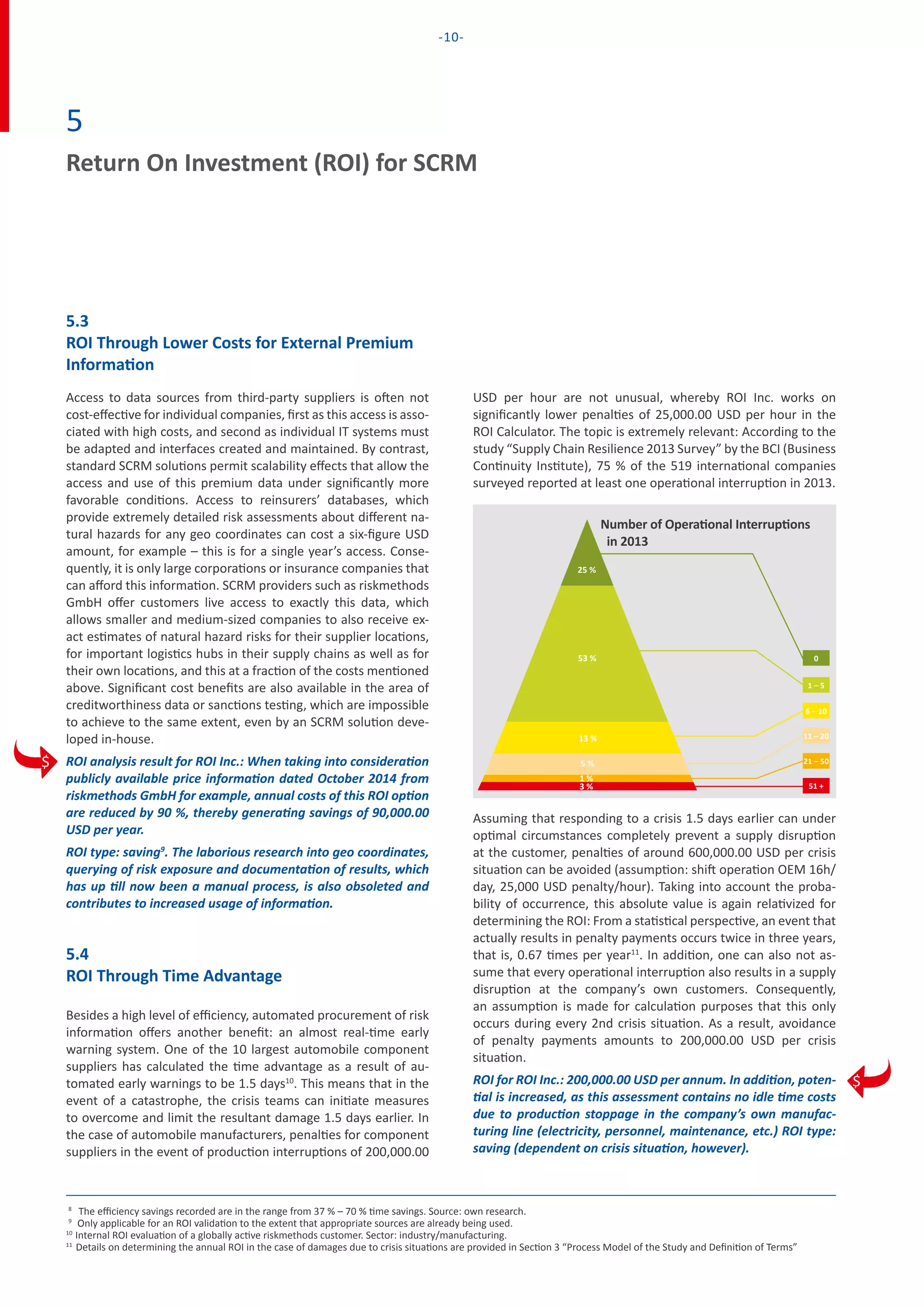 Study ROI of Supply Chain Risk Management (riskmethods Nov 2014) | PDF