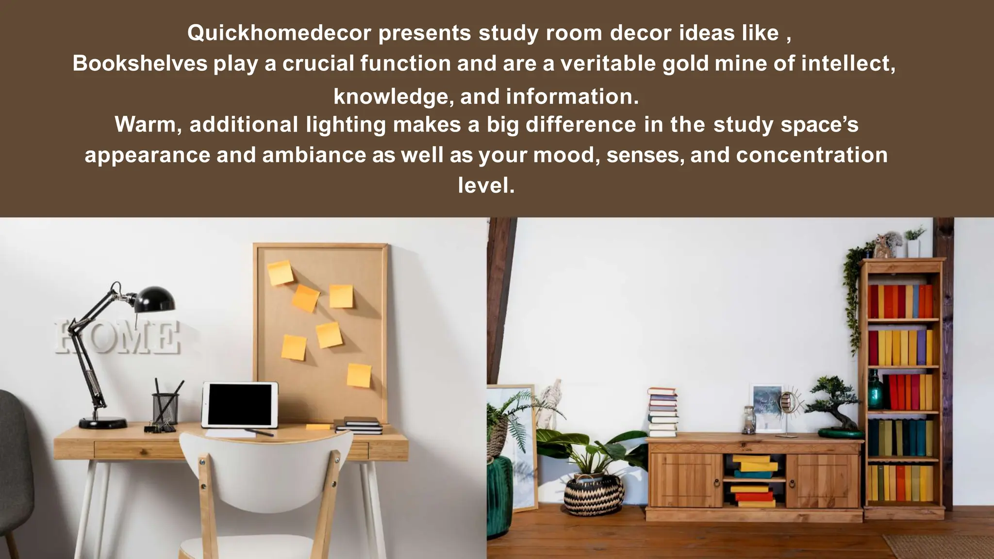 MODERN STUDY ROOM DÉCOR IDEAS TO ELEVATE YOUR SPACE | PPTX | Interior Decorating | Home & Garden