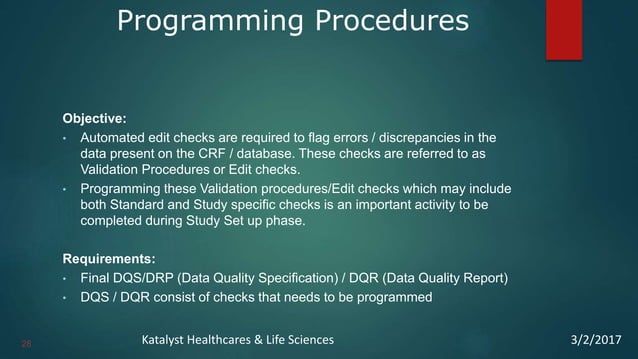 Study setup_Clinical Data Management_Katalyst HLS | PPTX