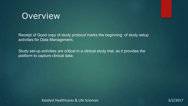 Study setup_Clinical Data Management_Katalyst HLS | PPTX