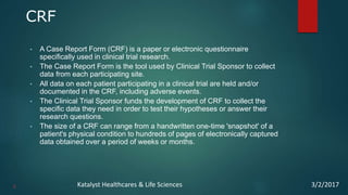 Study setup_Clinical Data Management_Katalyst HLS | PPTX