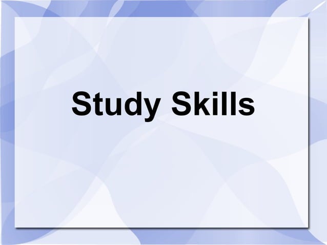 Study Skills | PPT