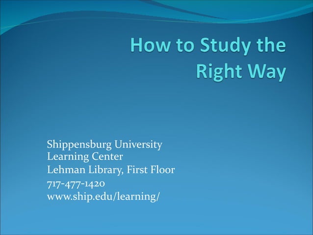 Study skills | PPT