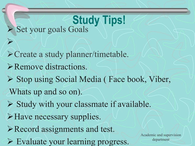 Developing Smart Study skills | PPT