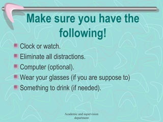 Developing Smart Study skills | PPT