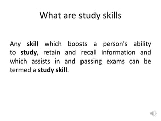 Study skills | PPTX