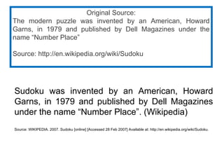 Study skills referencing & citation | PPT | Environment | Science