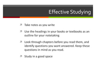 Study Skills 101 | PPT