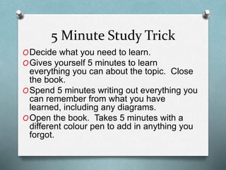 Study Skills 1st year 2017 | PPTX