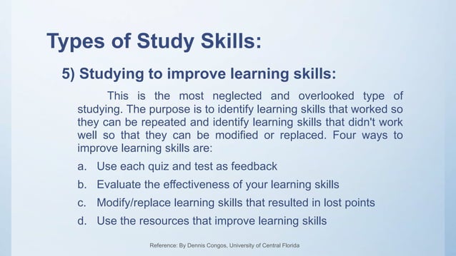 Study skills and types of reading | PPTX | Internet for Beginners ...