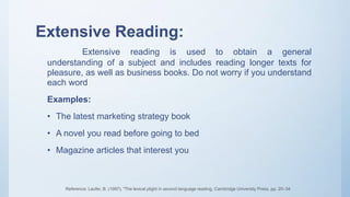 Study skills and types of reading | PPTX