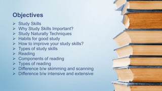 Study skills and types of reading | PPTX