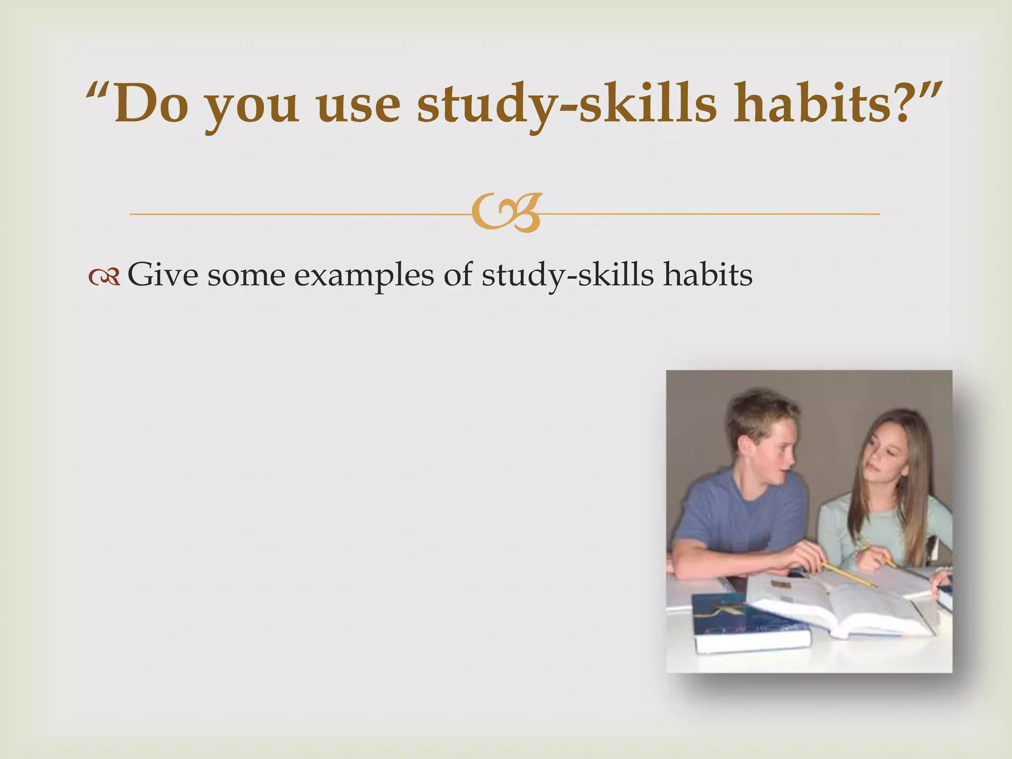 Study skills assessment | PPTX