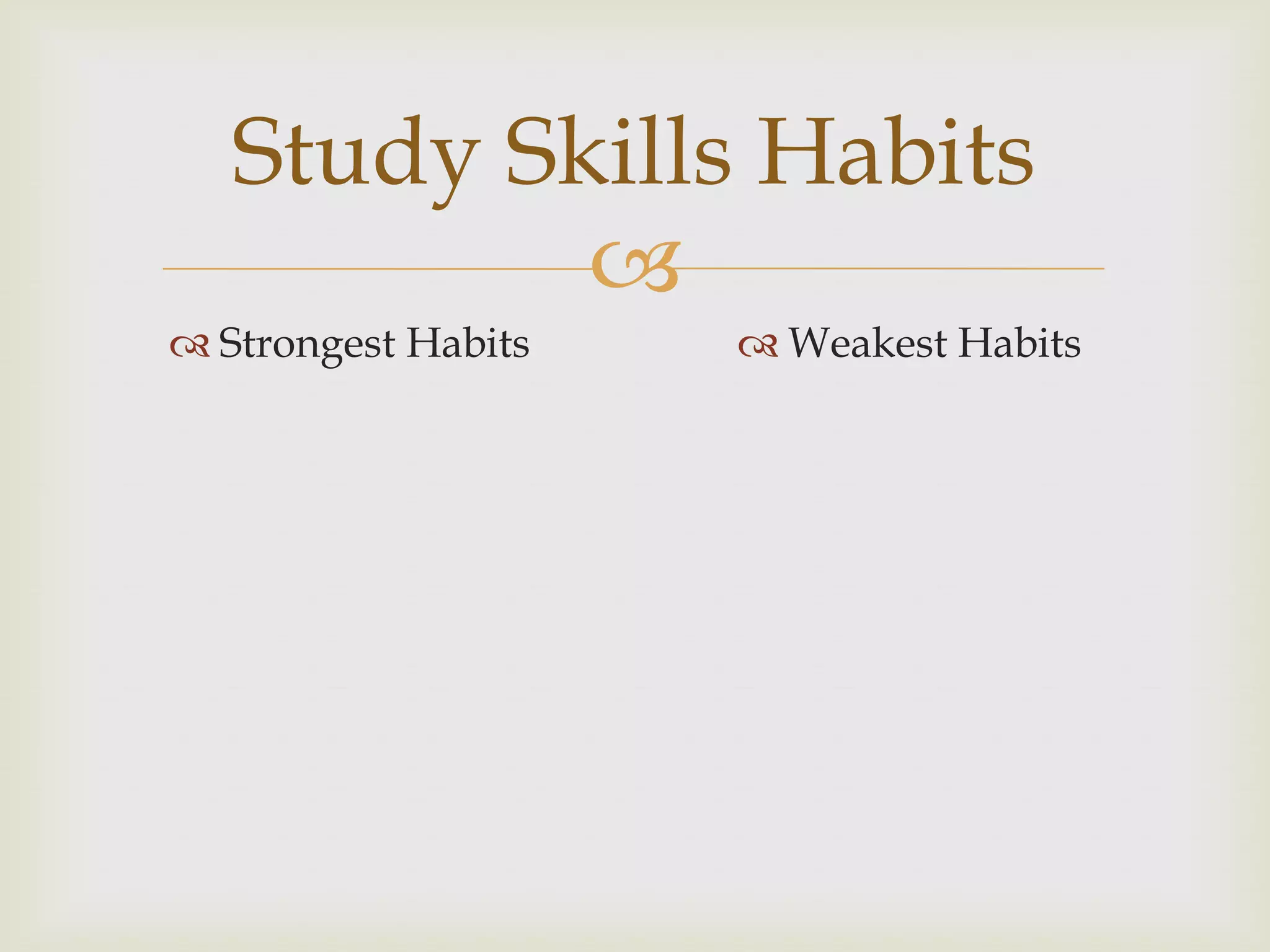 Study skills assessment | PPTX