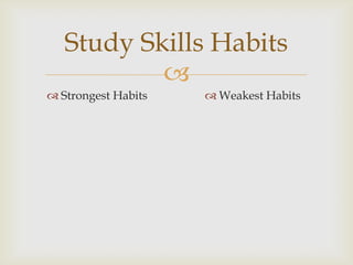 Study skills assessment | PPTX
