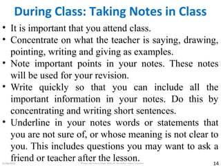 Study Skills for Secondary School Learners | PPT