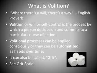 Study skills lesson motivation & volition | PPT