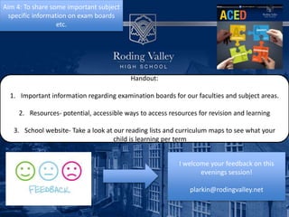 Study skills parents forum | PPTX