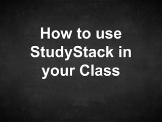 Study stack directions by Mrs. Dickens | PPT