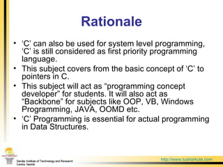 Study techniques of programming in C | PPT
