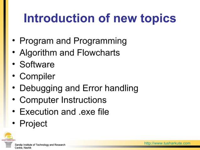 Study techniques of programming in C | PPT