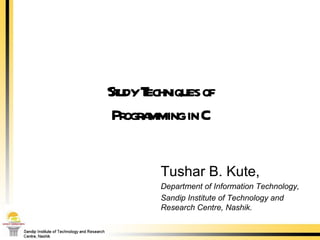 Study techniques of programming in C | PPT
