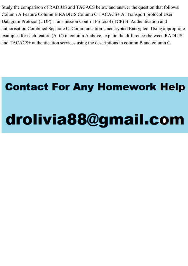 Study the comparison of RADIUS and TACACS below and answer the questio.pdf