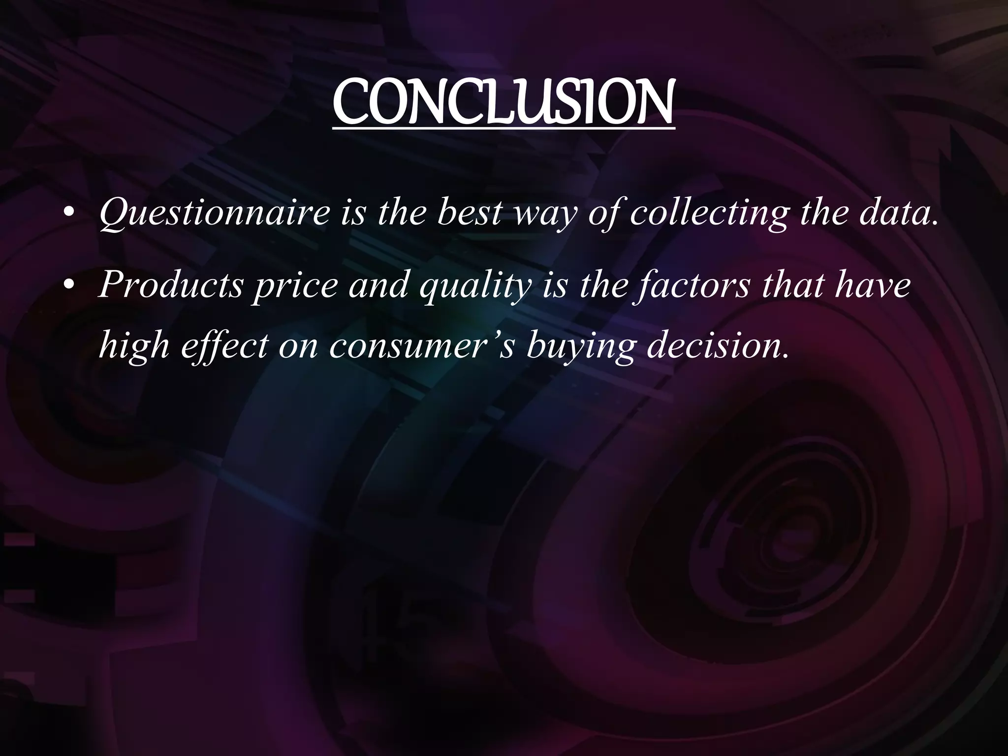 Study the consumer behavior | PPTX