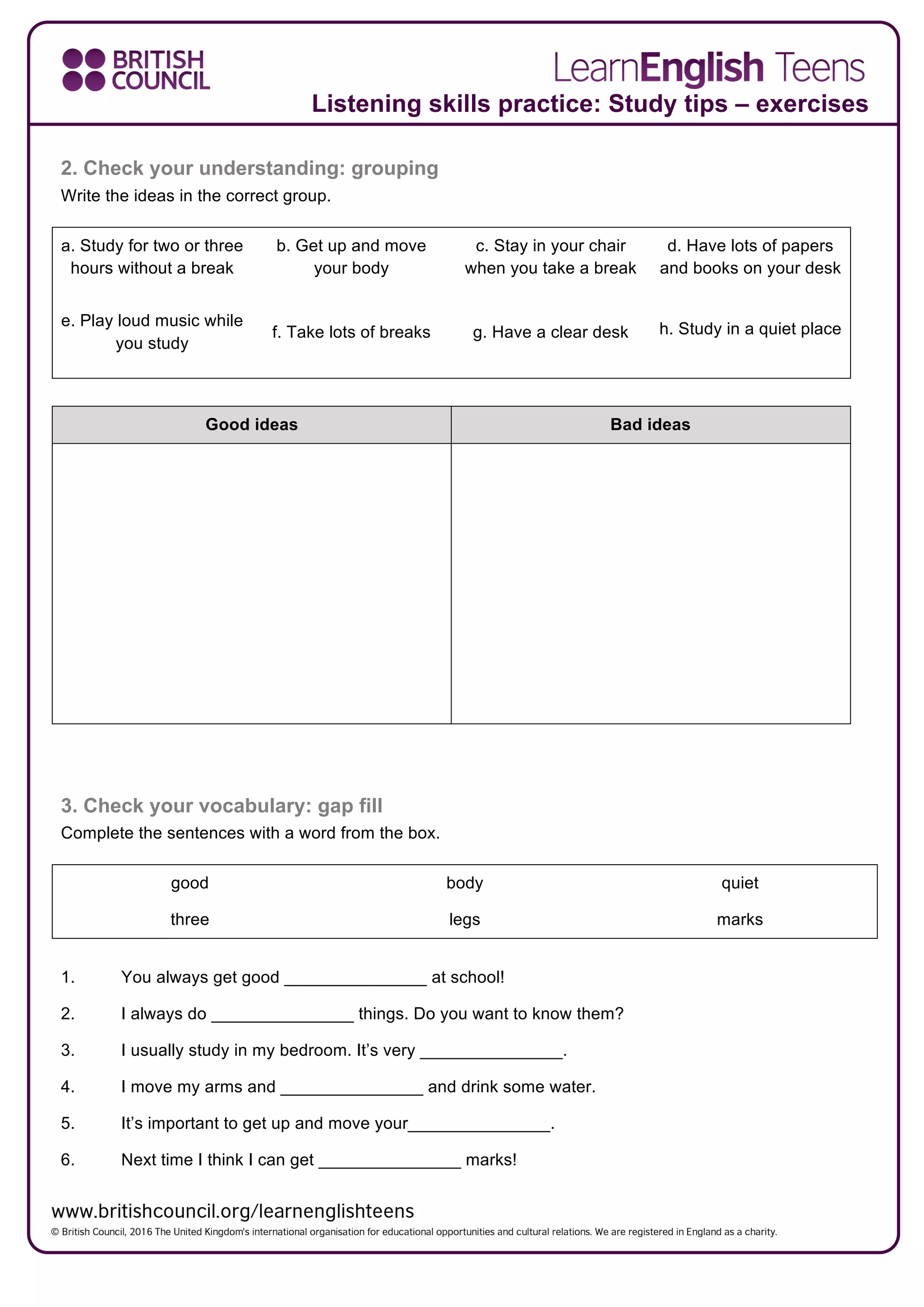Study tips -_exercises | PDF