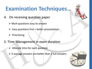 Study tips & exam techniques - CA - India | PPTX