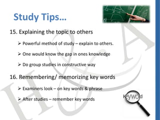 Study tips & exam techniques - CA - India | PPTX