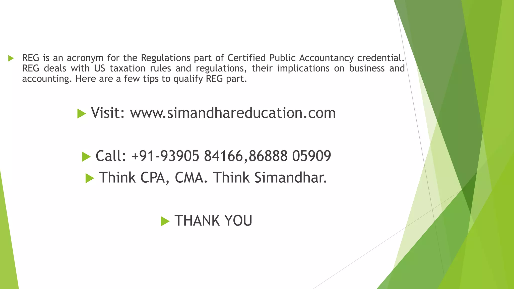 Study tips for reg exam | PPTX | Resume Writing and Advice | Job Search