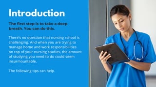 Study Tips Helping You On Journey Through Nursing School | PDF